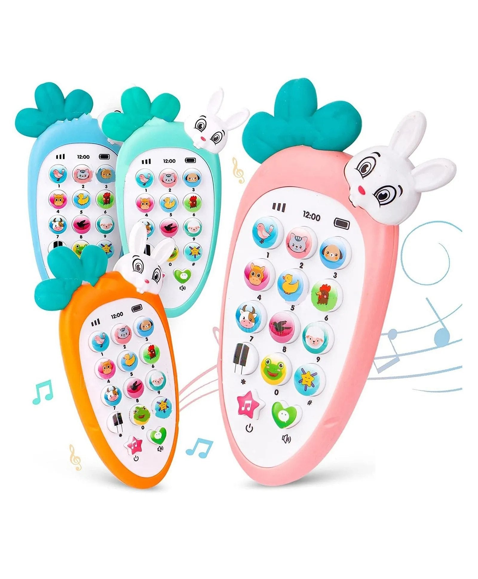 Radish Style Cute Rabbit Face Pretend Play Cell Phone Mobile Toy for K ...